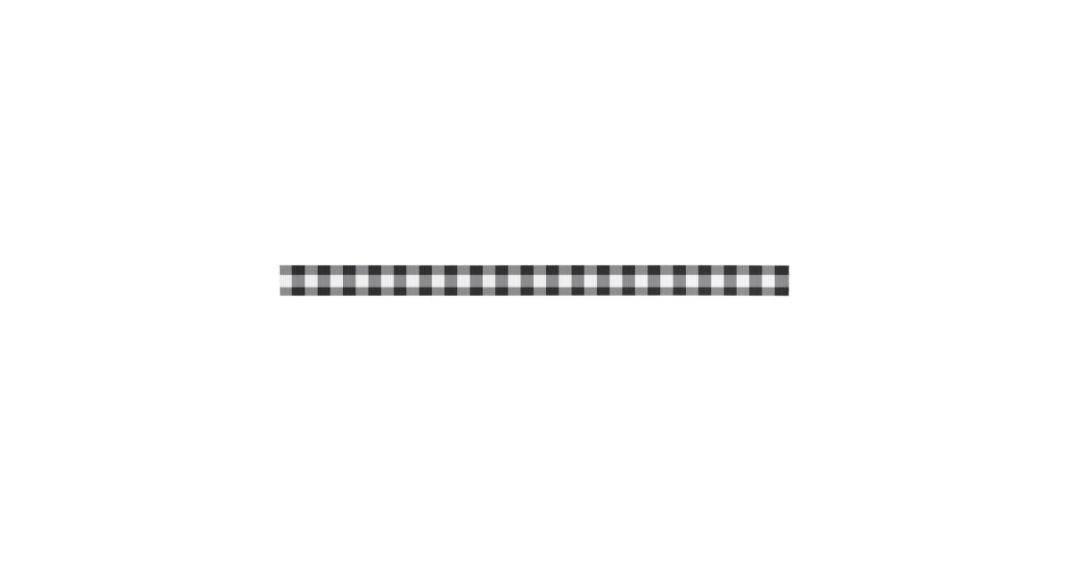 Black And White Gingham Grosgrain Ribbon | Zazzle