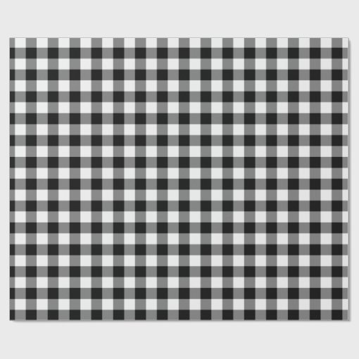 Black and White Gingham Wrapping Paper | Zazzle