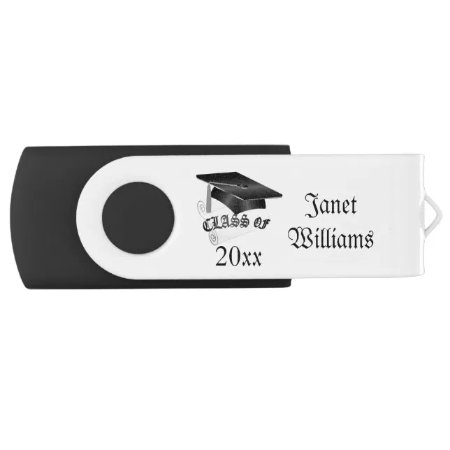 Black and White Graduation USB Drive | Zazzle