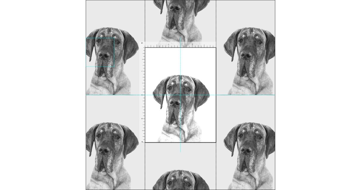 Black and White Great Dane Fabric | Zazzle