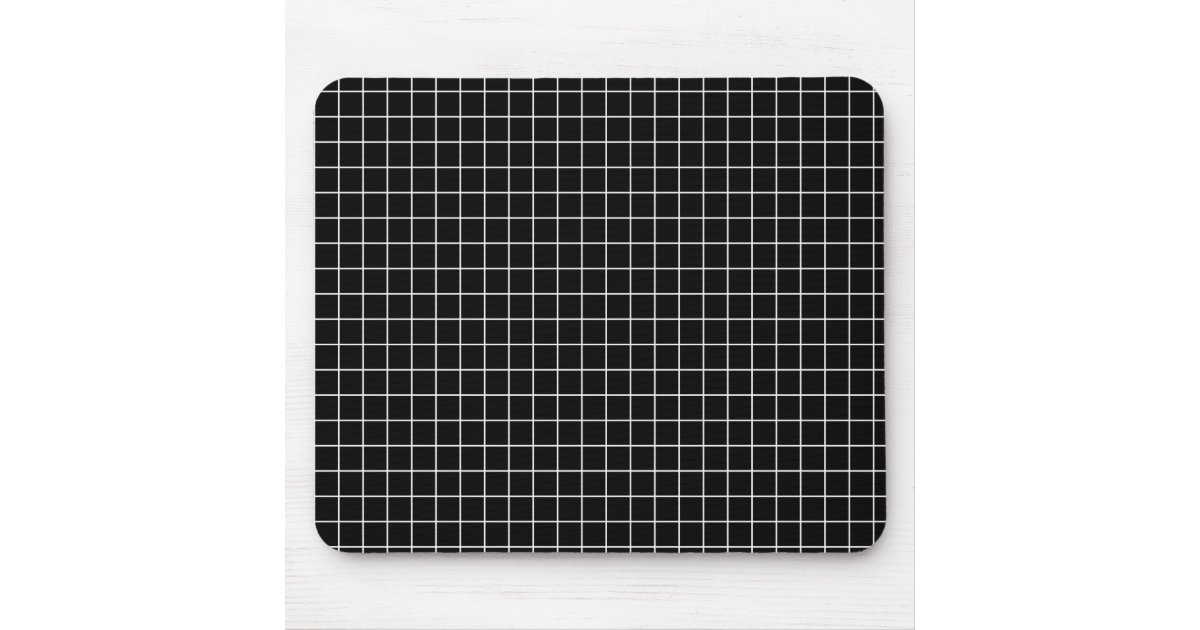 BLACK AND WHITE GRID MOUSE PAD | Zazzle