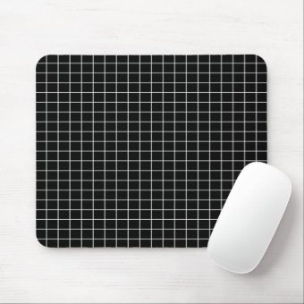 Black and White Grid Pattern Mousepad | Zazzle