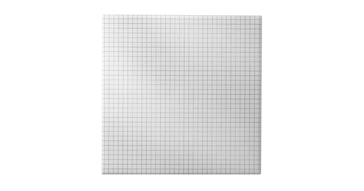 Black and White Grid Pattern on Paper Tile | Zazzle