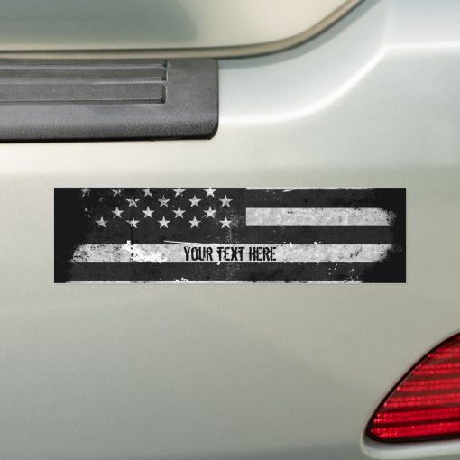 Black and White Grunge American Flag Bumper Sticker | Zazzle