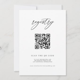 Black and White Handwritten QR Code Bridal Shower Invitation | Zazzle