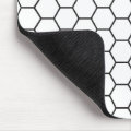 Black and White Hexagon Geometric Pattern Mouse Pad | Zazzle