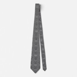 Black and White Hexagonal Geometric Pattern Neck Tie | Zazzle