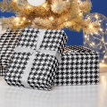 Black and White Houndstooth Pattern Wrapping Paper | Zazzle