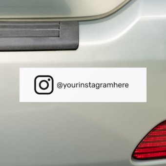 Black and White Instagram Bumper Sticker | Zazzle