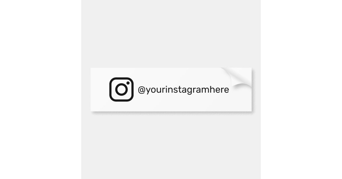 Black and White Instagram Bumper Sticker | Zazzle