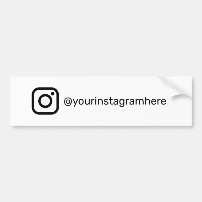 Black and White Instagram Bumper Sticker | Zazzle