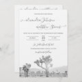 Black and white Joshua Tree Wedding Invitation | Zazzle