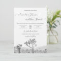 Black and white Joshua Tree Wedding Invitation | Zazzle