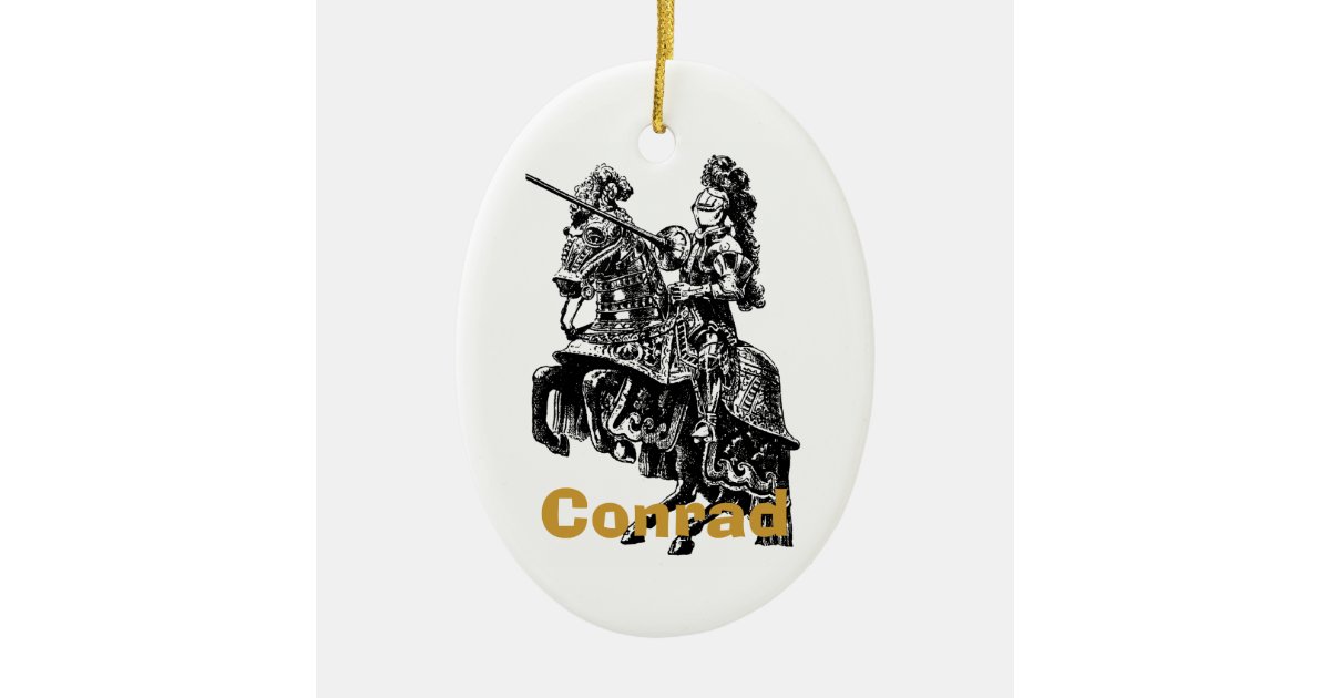 Black and White Knight Ornament | Zazzle