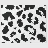 Black and white leopard print wrapping paper | Zazzle