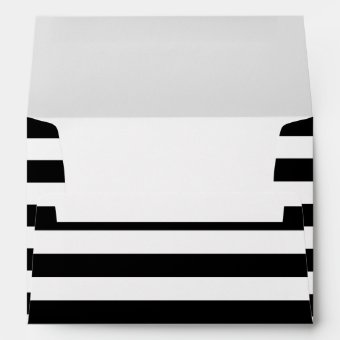 Black and White Lines Stripes Pattern Envelope | Zazzle
