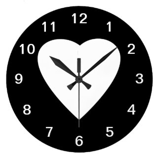 Heart Shaped Wall Clocks | Zazzle
