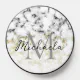 Black and white marble gold sparkle flake Monogram PopSocket | Zazzle