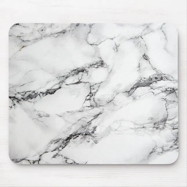black and white marble mouse pad | Zazzle