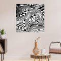 Black and White Marble Pattern Poster | Zazzle