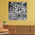 Black and White Marble Pattern Poster | Zazzle