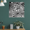 Black and White Marble Pattern Poster | Zazzle