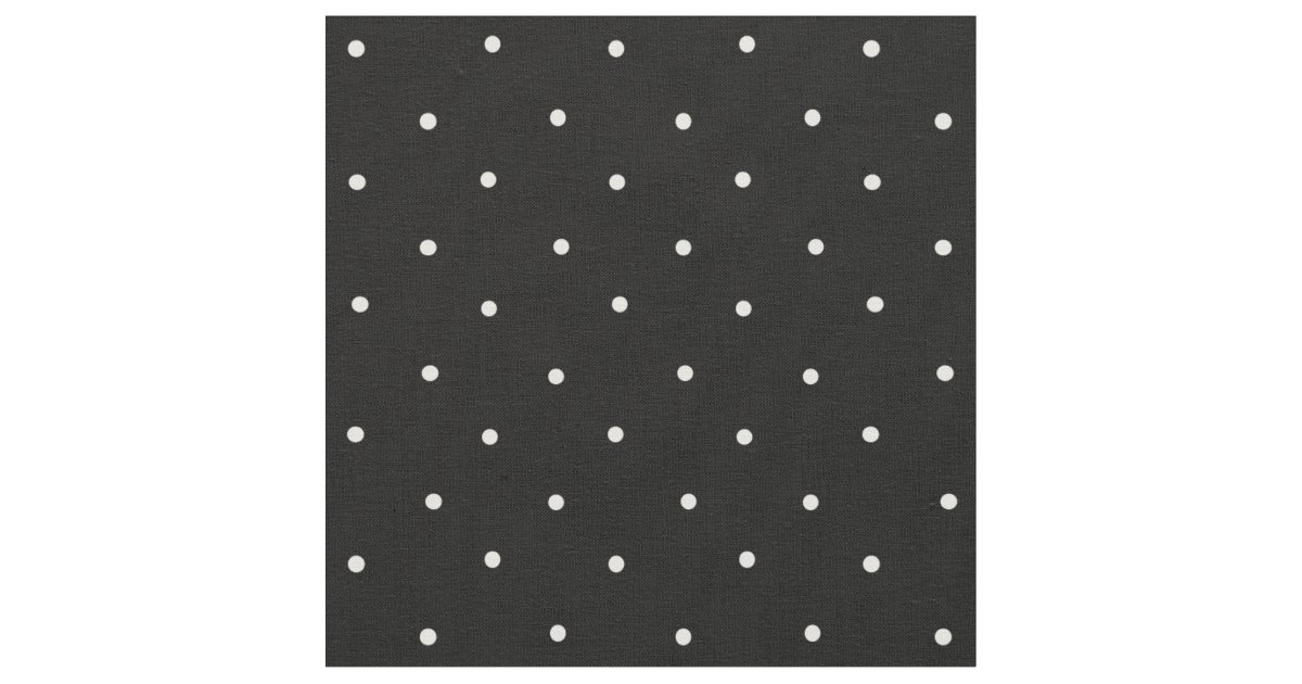 Black and White Mini Polka Dot Pattern Fabric | Zazzle