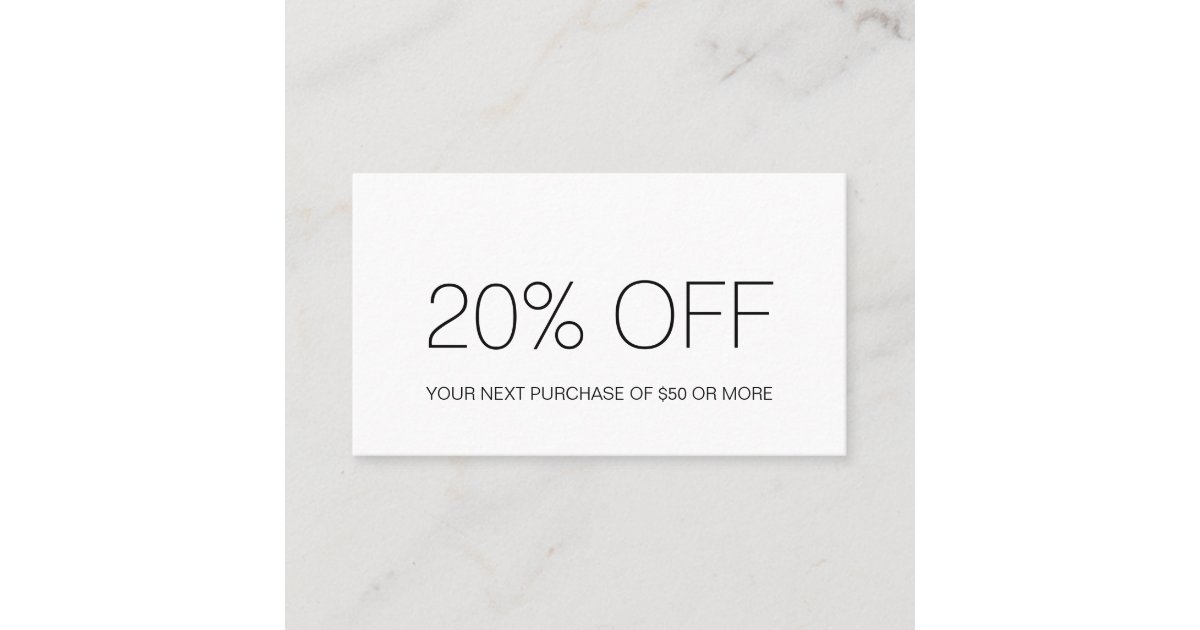 Black and white minimalist discount cards | Zazzle