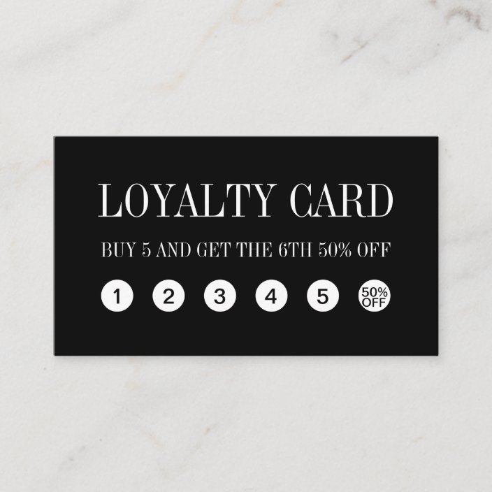 Black and white minimalist loyalty card | Zazzle.com