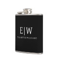 Black and White Minimalist Modern Monogram Flask | Zazzle