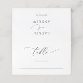 Black and White Minimalist Wedding Table Number Place Card | Zazzle