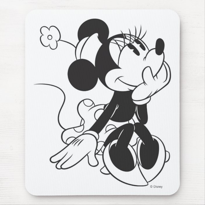 Black and White Minnie Mouse Pad | Zazzle.com