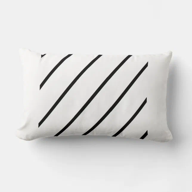 Black and White Modern Art Rectangular Pillow | Zazzle