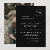 Black and White Modern Date Seal Save the Date | Zazzle