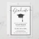 Black and White Modern Graduate Cap Graduation Invitation | Zazzle