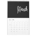 Black and White Modern Minimalist Wall Calendar | Zazzle