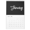 Black and White Modern Minimalist Wall Calendar | Zazzle