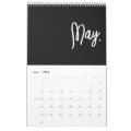 Black and White Modern Minimalist Wall Calendar | Zazzle