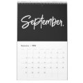 Black and White Modern Minimalist Wall Calendar | Zazzle