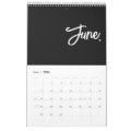 Black and White Modern Minimalist Wall Calendar | Zazzle