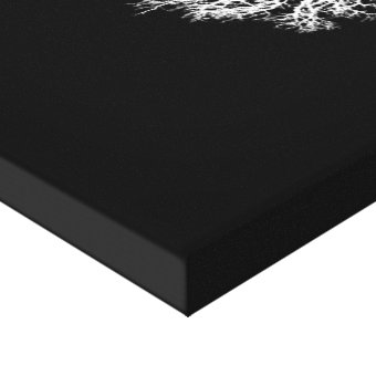 Black and white modern tree art canvas | Zazzle