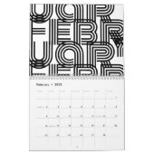 Black and white modern typography calendar | Zazzle
