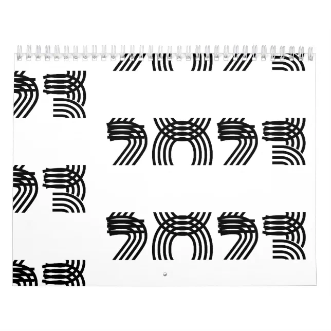 Black and white modern typography calendar | Zazzle