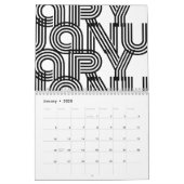 Black and white modern typography calendar | Zazzle