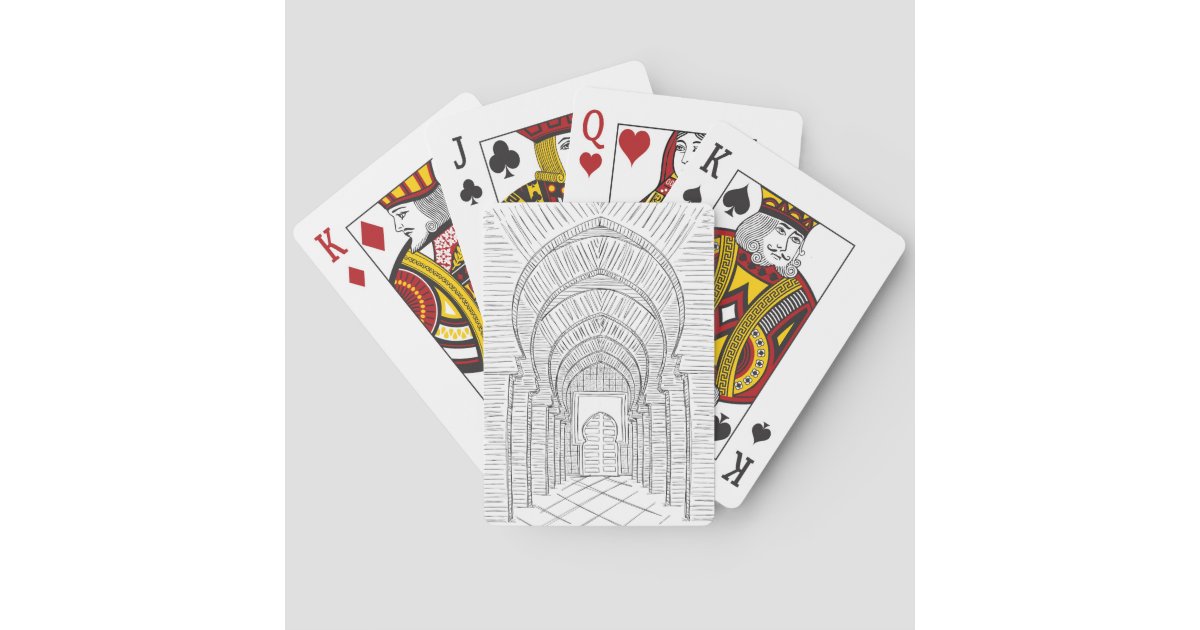 Black and White Morocco Playing Cards | Zazzle