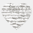 Elegant music sheet heart sticker | Zazzle.com