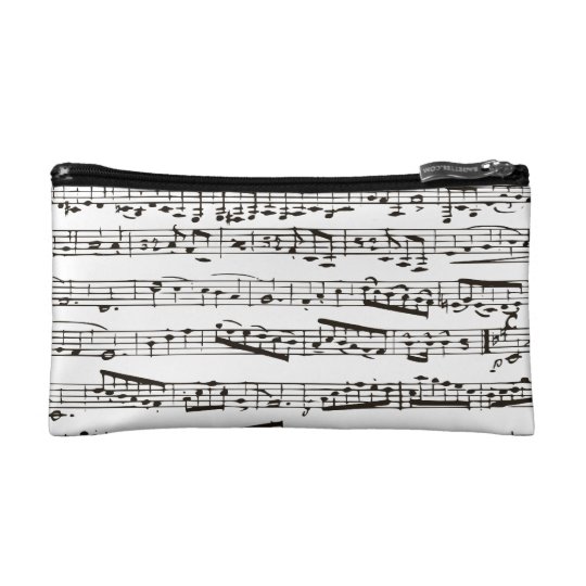 Black and white musical notes makeup bag | Zazzle.com