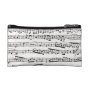 Black and white musical notes makeup bag | Zazzle