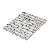 Black and white musical notes tile | Zazzle
