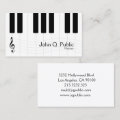 Black and White Musician Piano Business Card | Zazzle